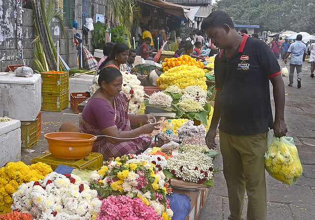 The flower power in Chennai during Margazhi