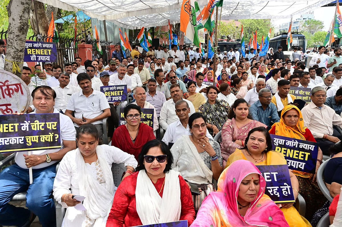 Congress protests NEET-UG 2024 irregularities across multiple states ...