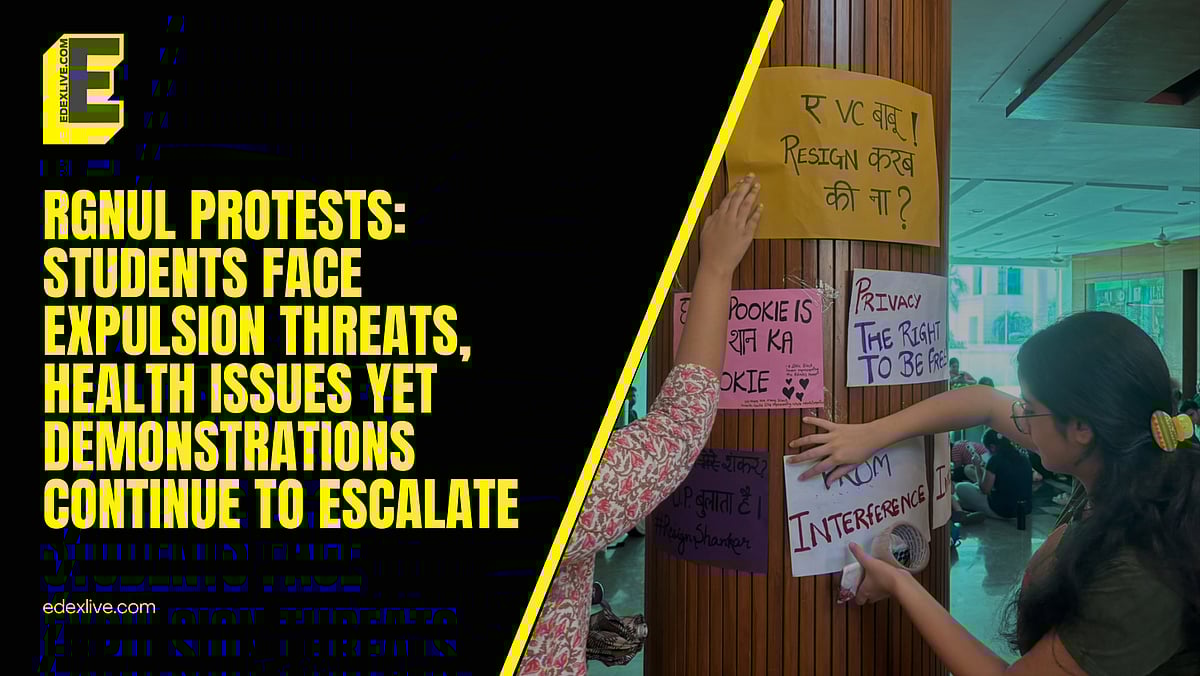 RGNUL protests: Students face expulsion threats, health issues yet ...