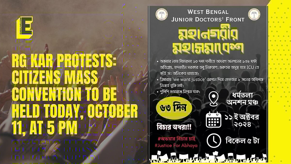 RG Kar protests: Citizens Mass Convention to be held today, October 11 ...