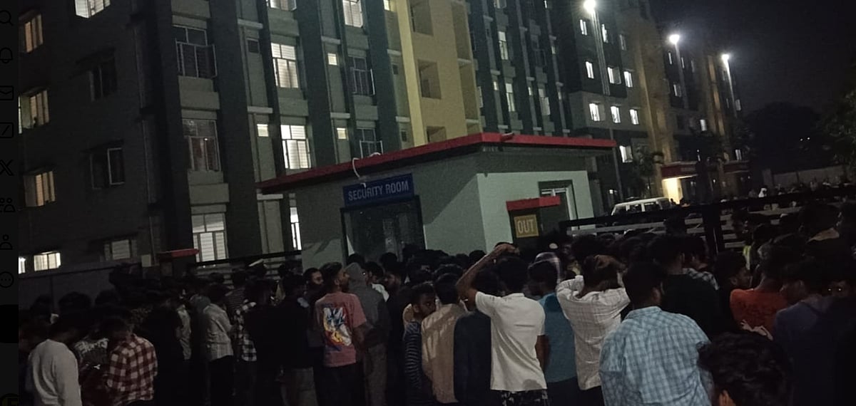 CMR students protest alleging hostel cooking staff recorded over 300 ...