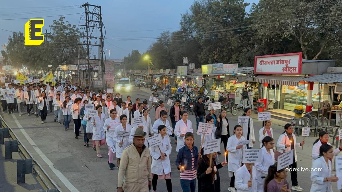 Rajasthan medicos march to collectorate demanding action against Sedwa ...