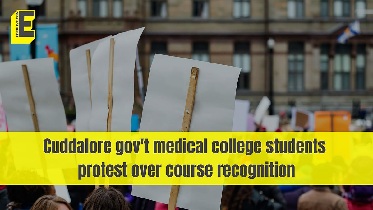 Cuddalore gov't medical college students protest over course recognition