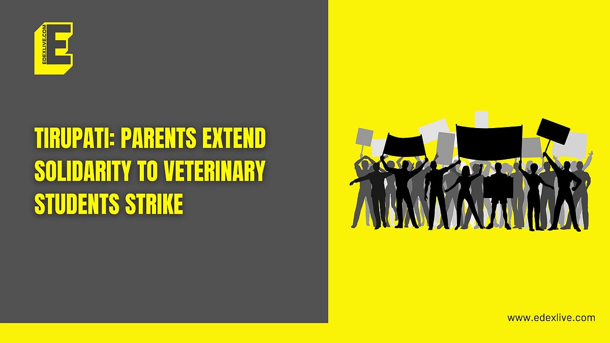 Tirupati: Parents extend solidarity to Veterinary students strike