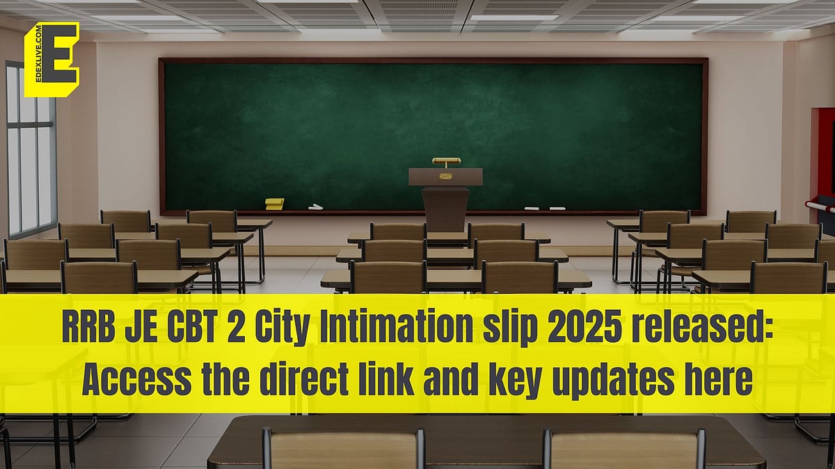 Railway Recruitment Board (RRB) has released the city intimation slip ...