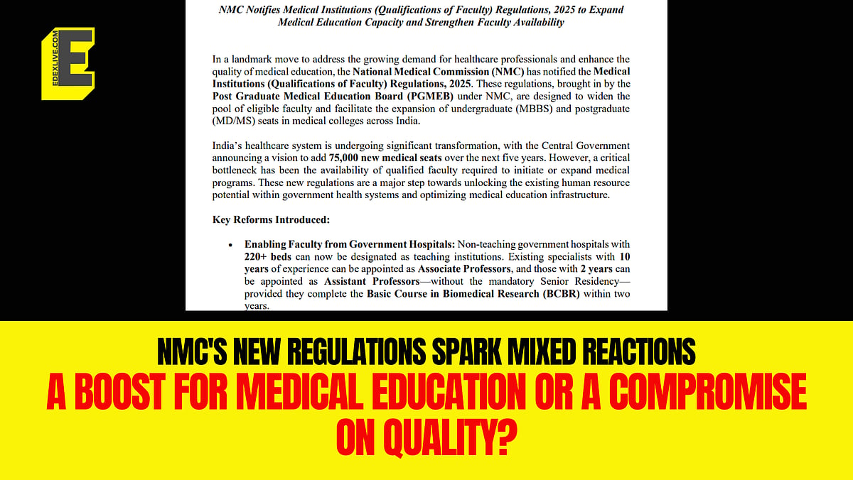 NMC's new regulations spark reactions: A boost for medical education?