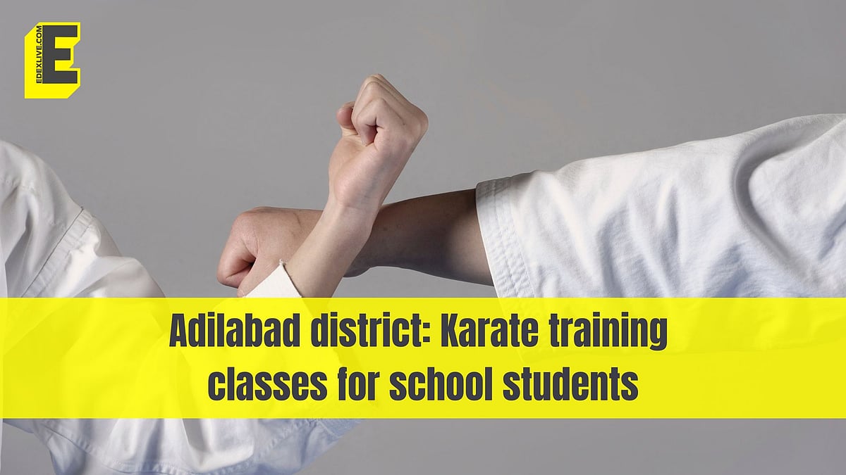 Karate training classes in government schools of Adilabad