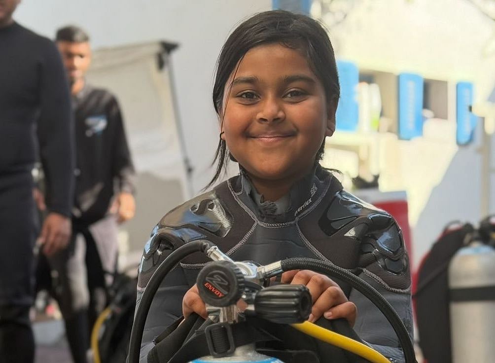 Meet Sreshta Chandrra, one of the youngest scuba divers on Earth