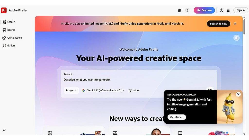 Adobe makes Firefly, Photoshop free for Indian students