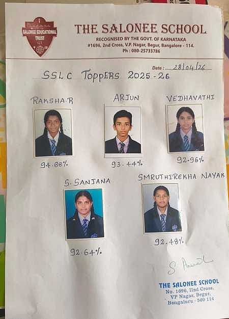 Salonee School achieves 100% pass rate in SSLC examination
