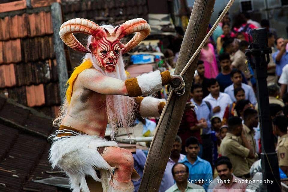 He slips into his majestic costume each year to help sick children in Udupi