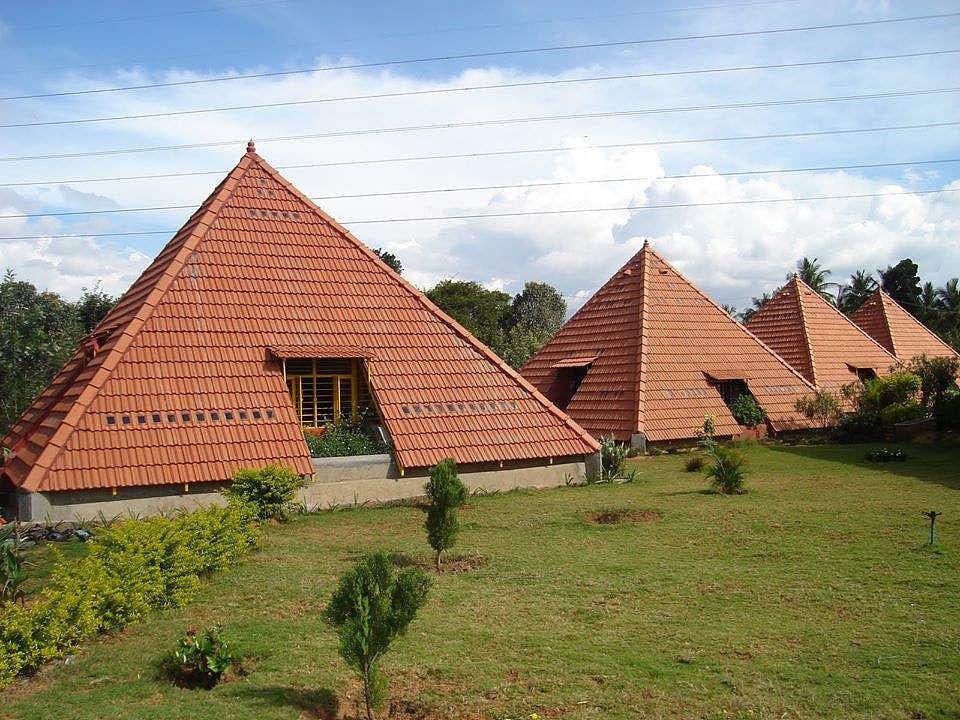 This school in Karnataka has pyramids instead of buildings. And they're ...