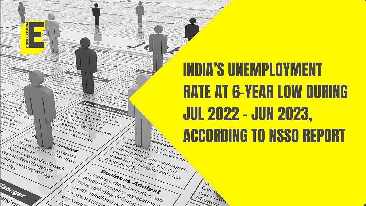 India’s unemployment rate at six-year low during July 2022 - June 2023 ...
