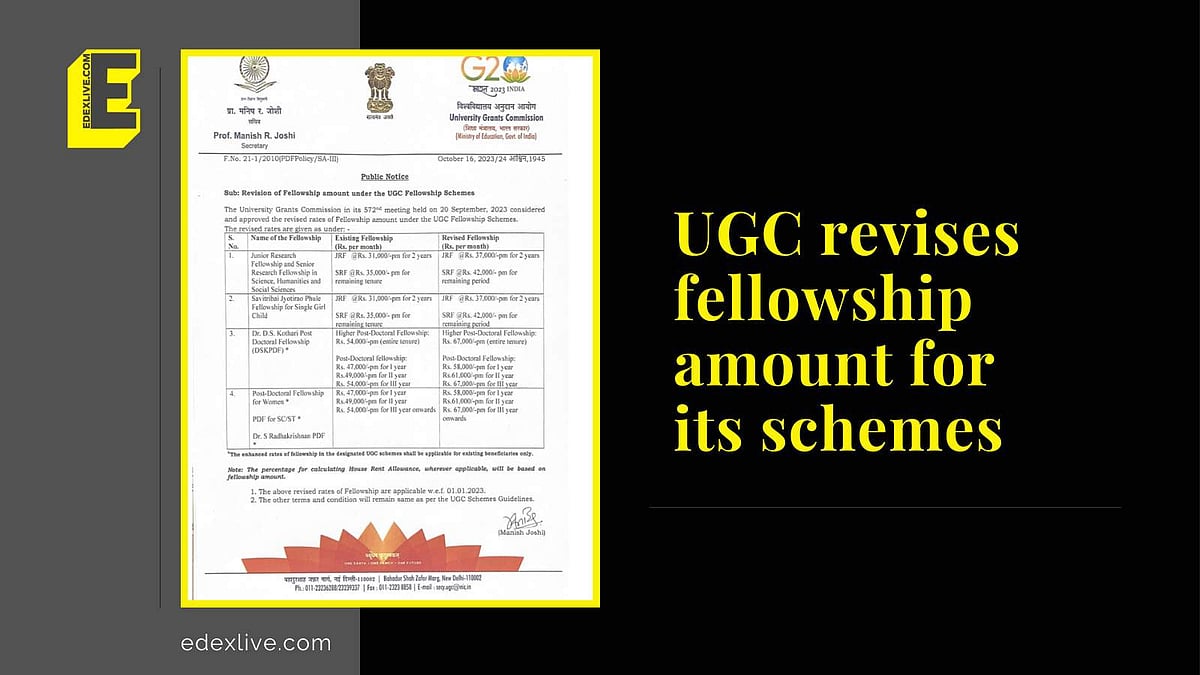 UGC revises fellowship amount for JRF, SRF, Dr DS Kothari, other ...