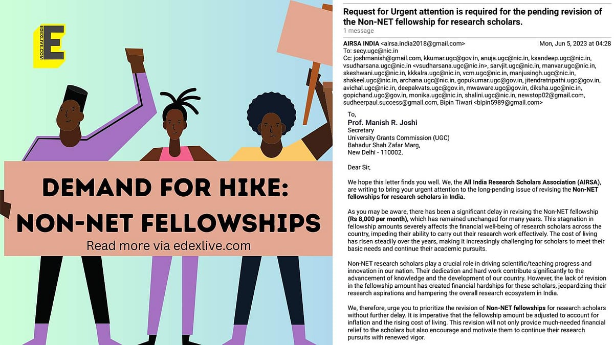 Non-NET fellowships stagnant since 2006; scholars demand hike