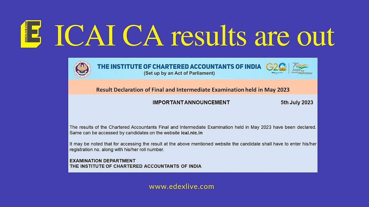 ICAI CA Inter & Final 2023 results are announced. Here's how to check