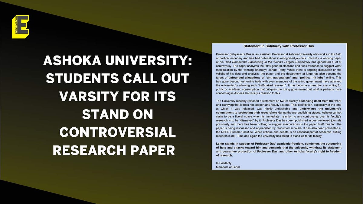 Ashoka University’s student group criticises varsity’s stand on ...