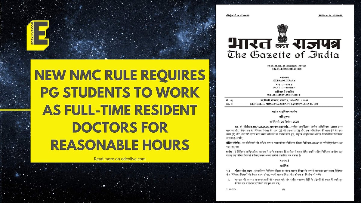New NMC rule for PG students allows full-time resident doctors to work ...